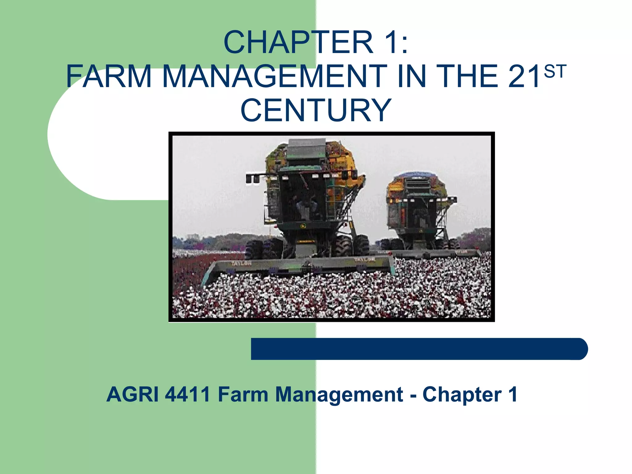 AGRI 4411 Farm Managment Chapter 1 | PPT