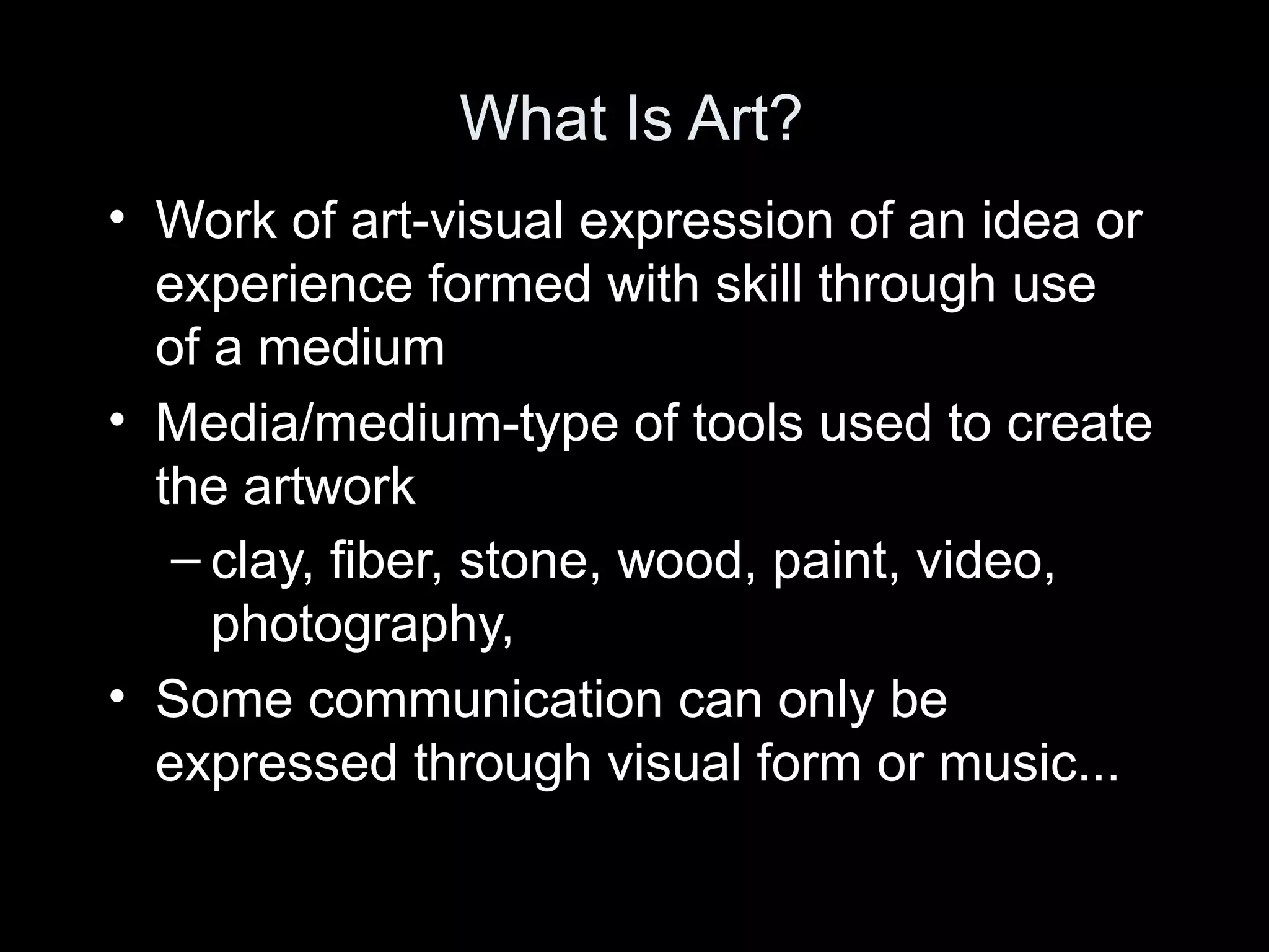 Art Appreciation: Chapter1 | PPT