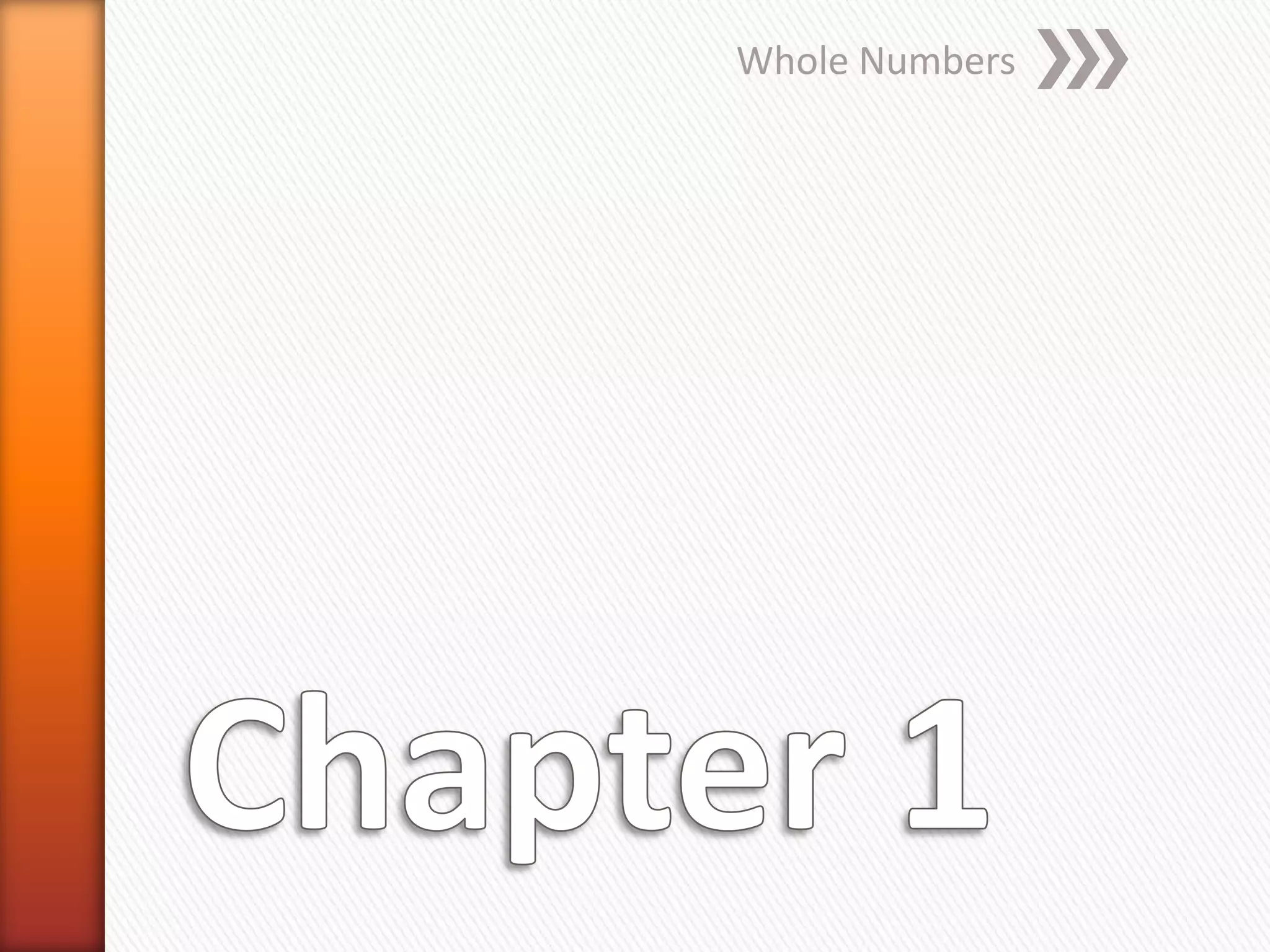 Chapter 1 Whole Numbers | PPTX