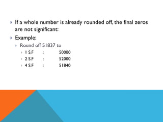 Chapter 1 : SIGNIFICANT FIGURES AND STANDARD FORM | PPTX