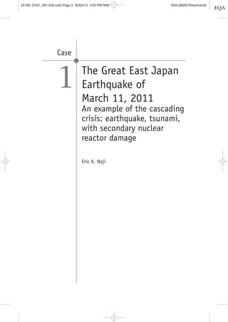 Great East Japan Earthquake and Tsunami March 11, 2011 | PDF