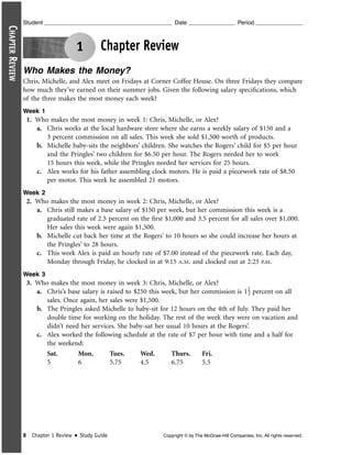 Foundation Skills Chapter 1 Review - Test Pret | PDF