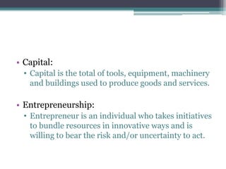 Chapter 1 the role of business in economic setting | PPTX