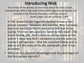 The Great Gatsby - Chapter 1 | PPT