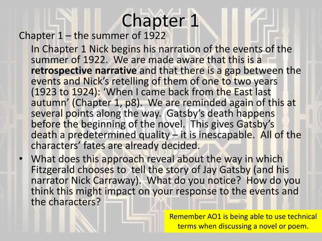 The Great Gatsby - Chapter 1 | PPT