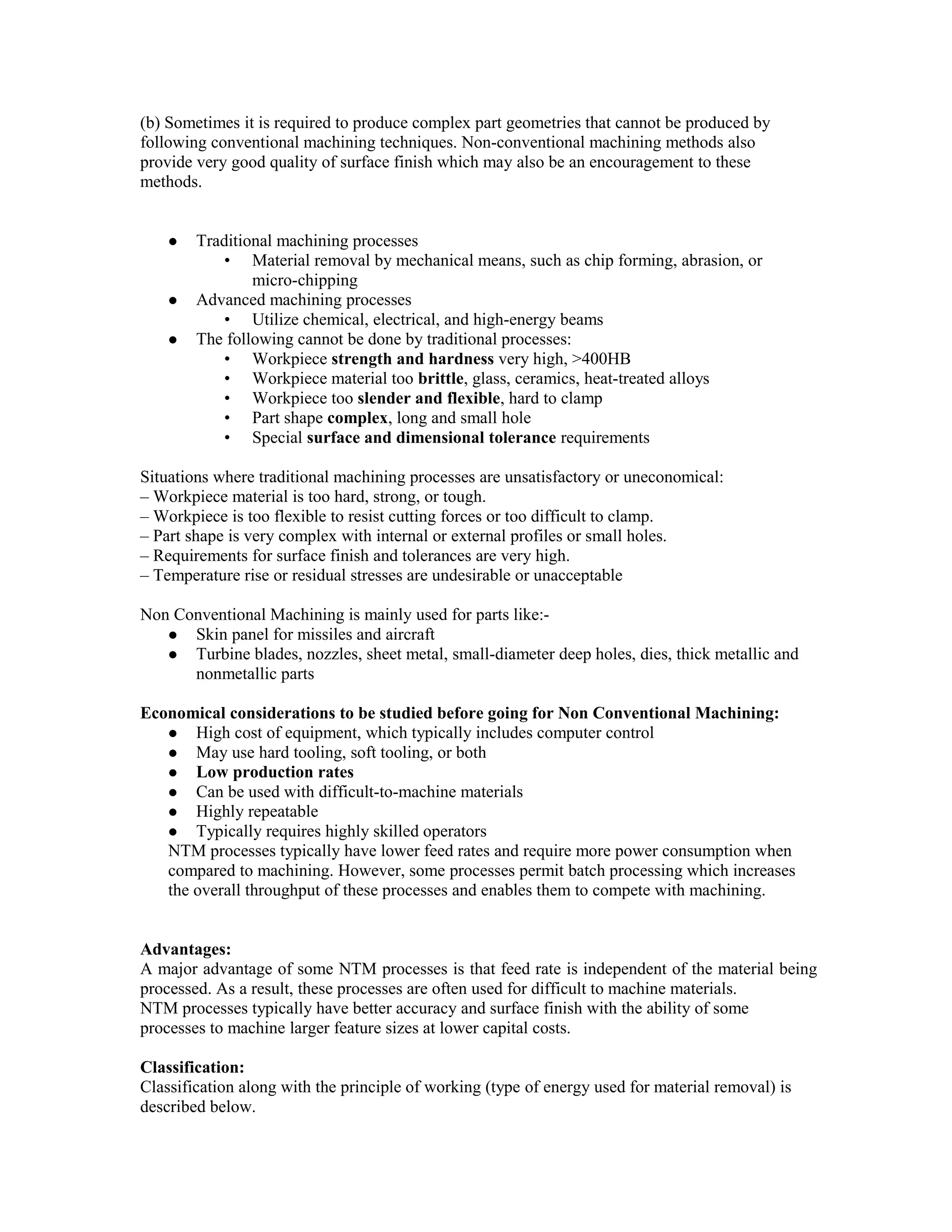 UNCONVENTIONAL MACHINE PROCESS INTRODUCTION | DOC