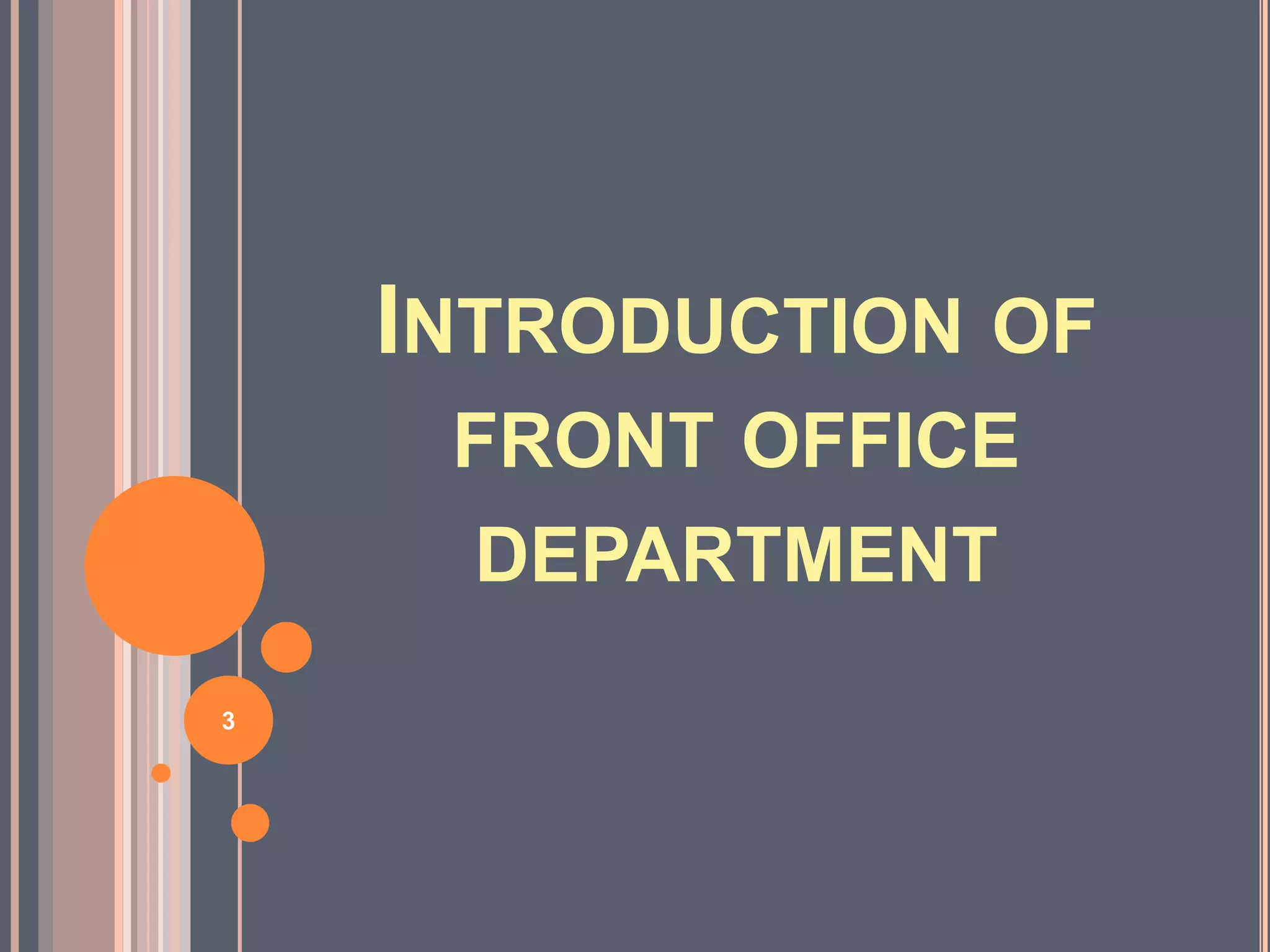 Chapter 1 front office practice | PPTX