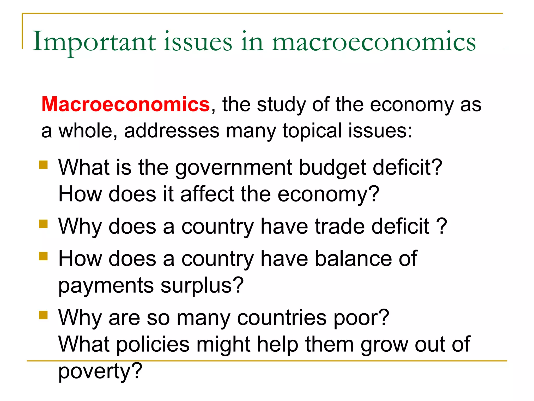 Chapter 1 - basic concepts about macroeconomics for BBA | PPT