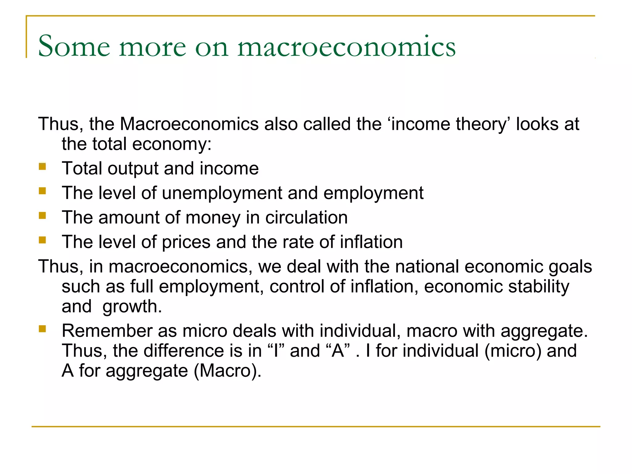 Chapter 1 - basic concepts about macroeconomics for BBA | PPT