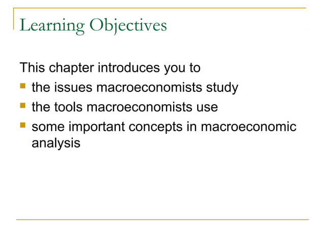Chapter 1 - basic concepts about macroeconomics for BBA | PPT