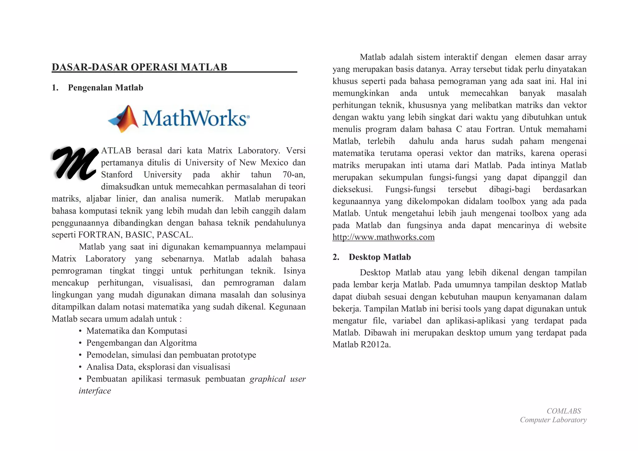 Matlab Tutorial Chapter 1 | PPT