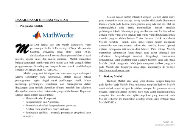 Matlab Tutorial Chapter 1 | PPT