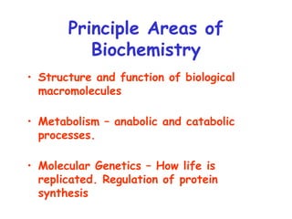 Chapter 1 - Introduction to Biochemistry (slideshare) | PPT