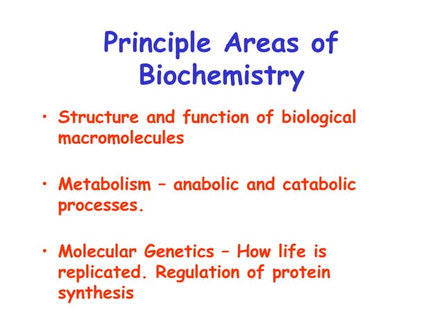 Chapter 1 - Introduction to Biochemistry (slideshare) | PPT ...