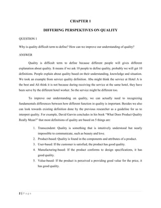 Q&A about quality control management | PDF