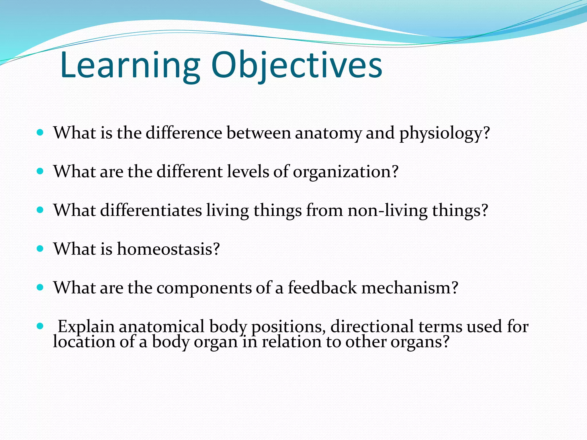 Chapter 1 Introduction to Anatomy and Physiology | PPTX