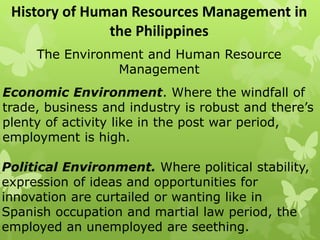 The Human Resource Management Environment in the Philippines | PPTX