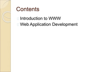 introduction to web application development | PPT
