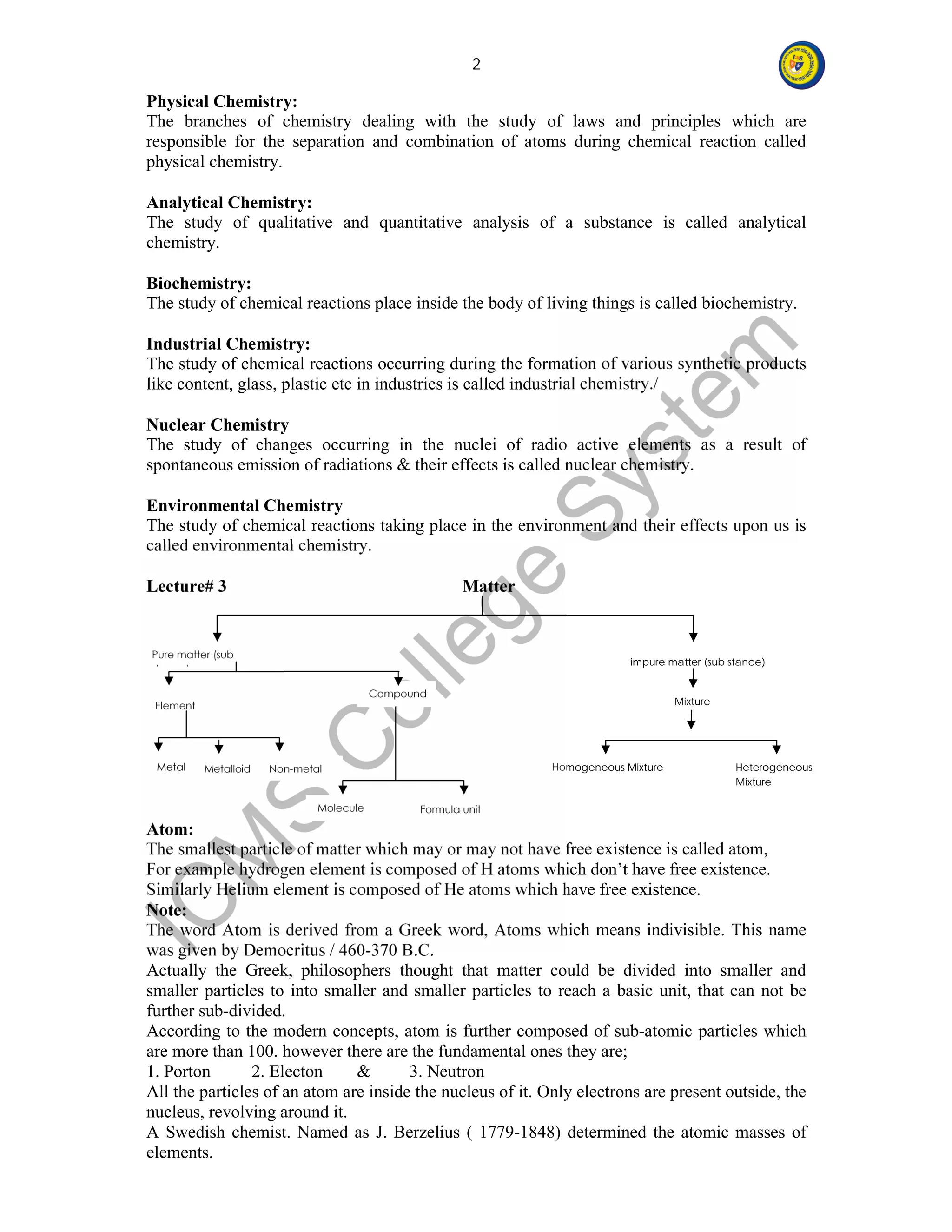 chemistry chapter 1 | PDF