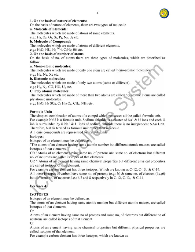 chemistry chapter 1 | PDF