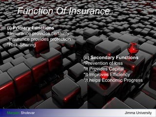 Chapter 1: Introduction to Insurance | PPTX