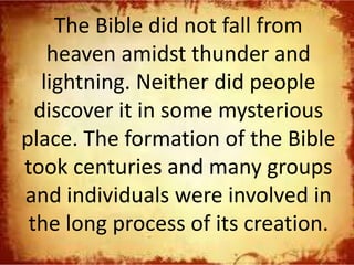The Source: God’s Word in the Scriptures | PPTX