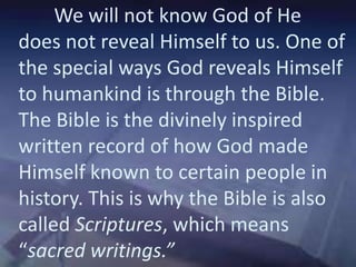 The Source: God’s Word in the Scriptures | PPTX