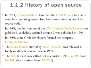Open Source Operating System [Chapter 1] | PPT