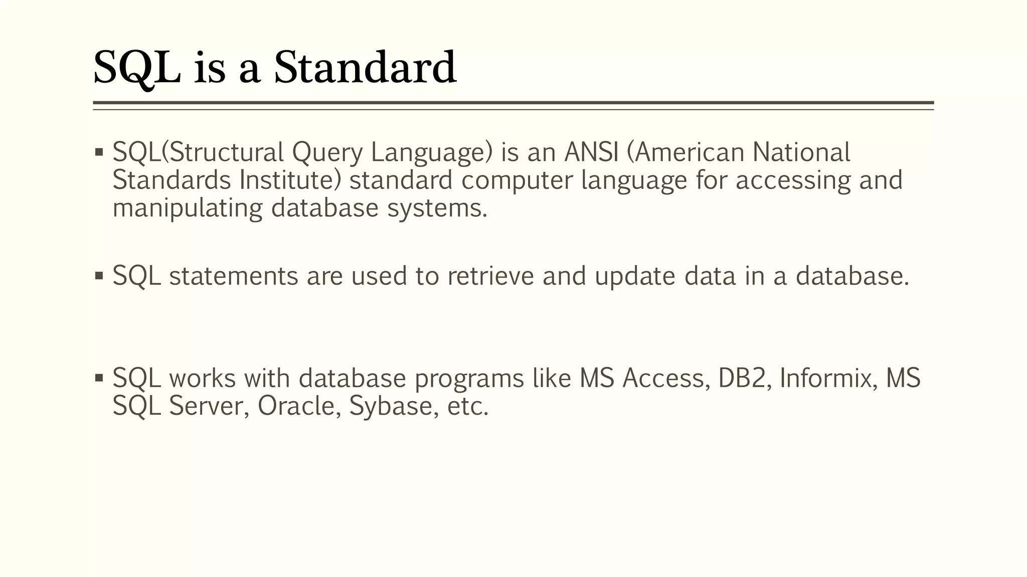 Database | PPTX | Databases | Computer Software and Applications