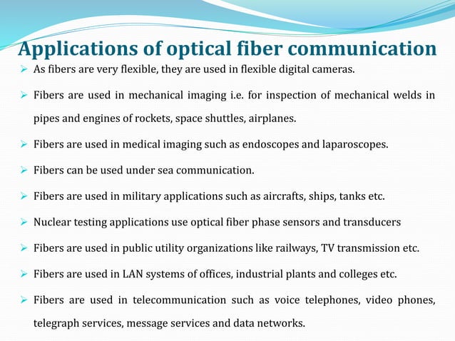 Optical Fiber communication | PPTX | Computer Networking | Computing