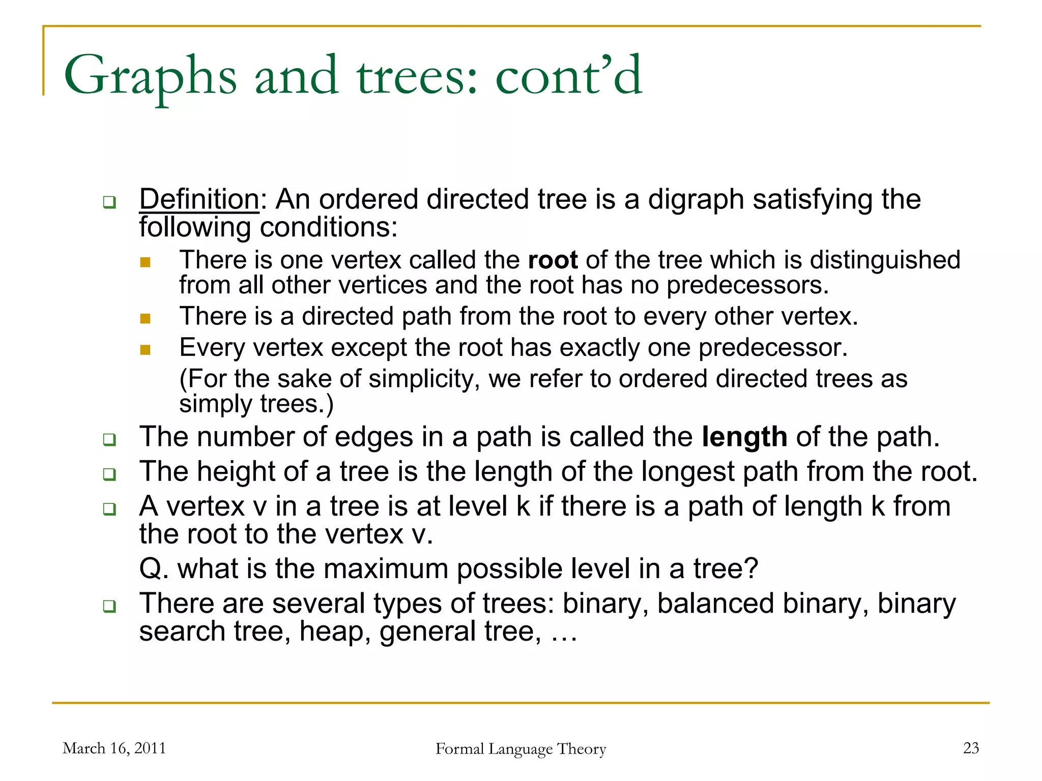 Chapter1 Formal Language and Automata Theory | PDF