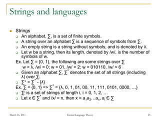 Chapter1 Formal Language and Automata Theory | PDF