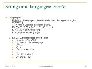 Chapter1 Formal Language and Automata Theory | PDF