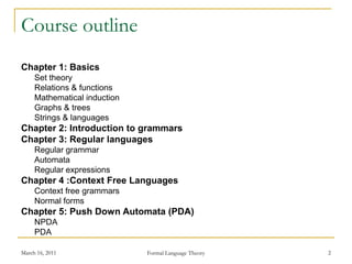 Chapter1 Formal Language and Automata Theory | PPT