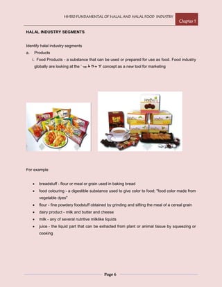 Fundamentals Of Halal And Halal Food Industry Chapter 1 | PDF