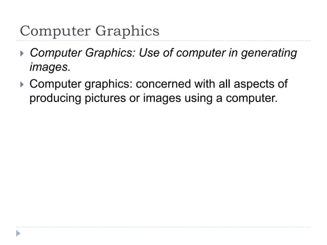 computer Graphics | PPT