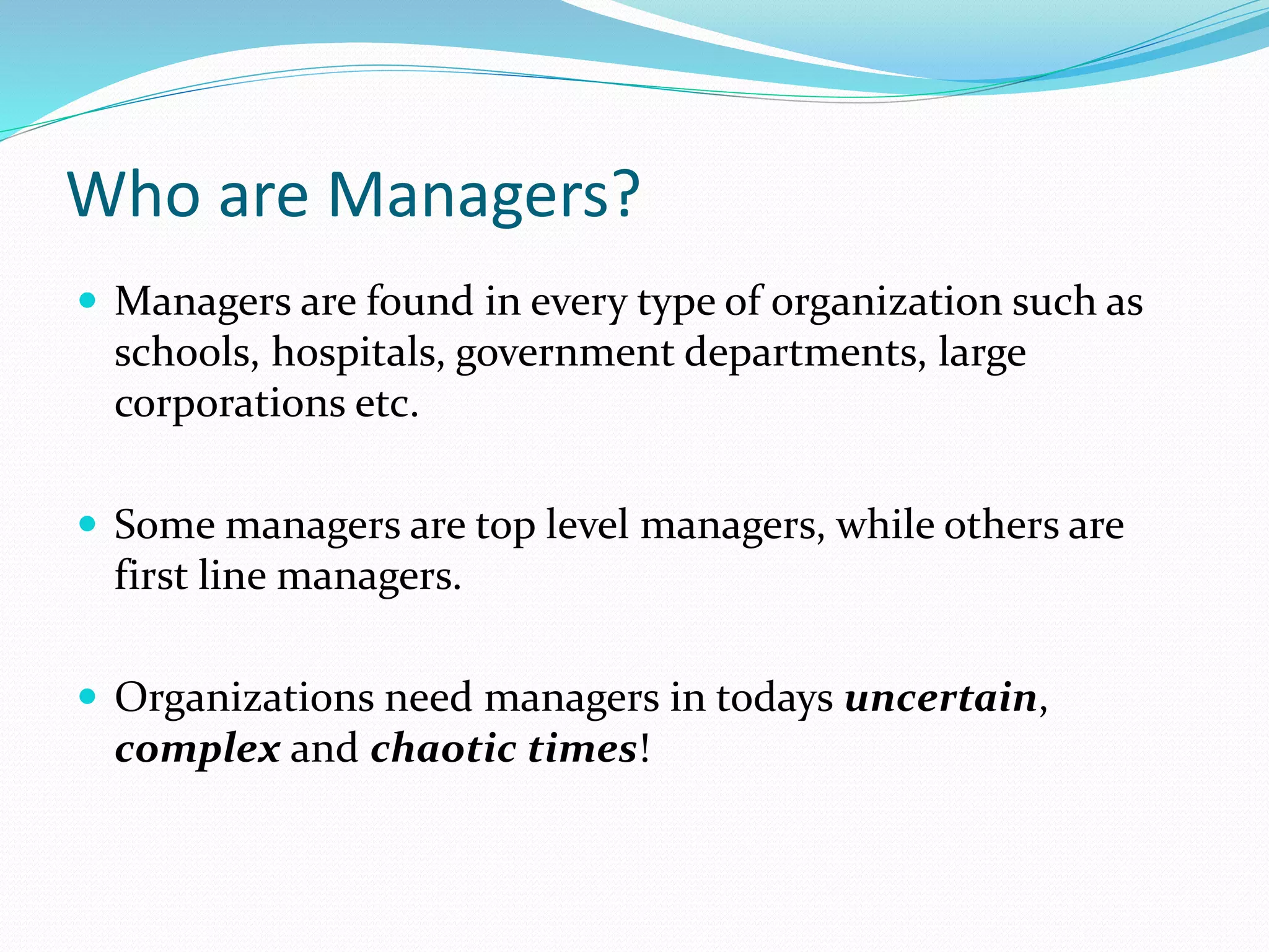 introduction to management and organization | PPTX