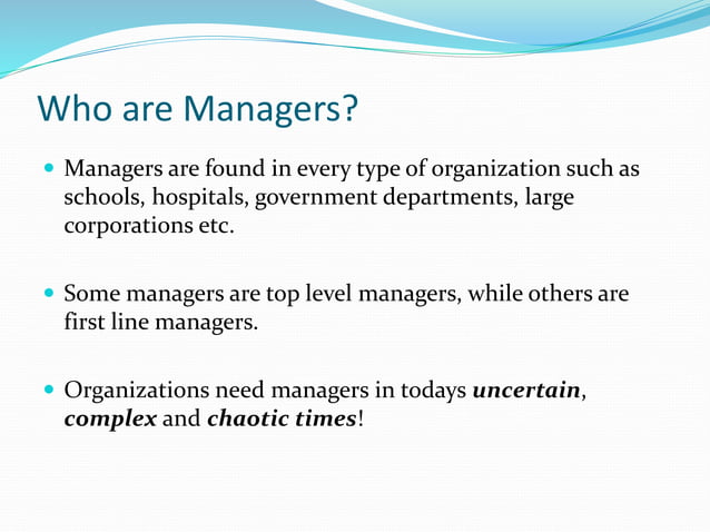introduction to management and organization | PPTX