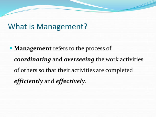 introduction to management and organization | PPTX