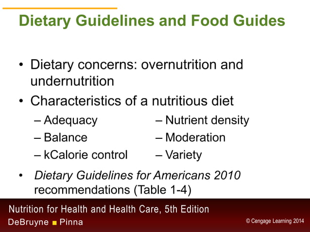 Chapter 1 - Overview of Nutrition and Health | PPT