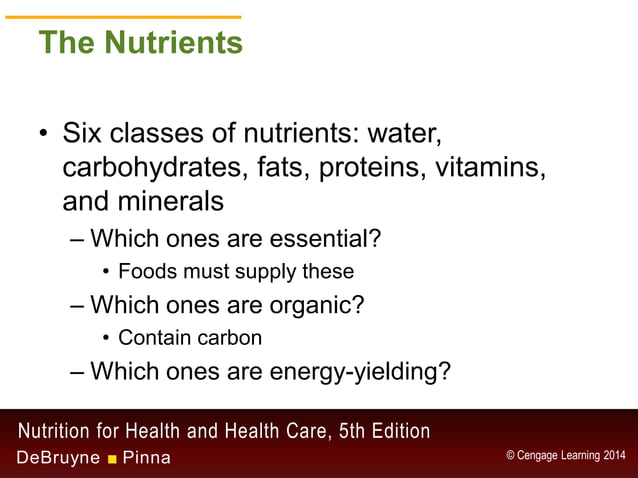 Chapter 1 - Overview of Nutrition and Health | PPT