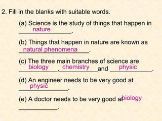 Form 1 Science Chapter 1.1 | PPT