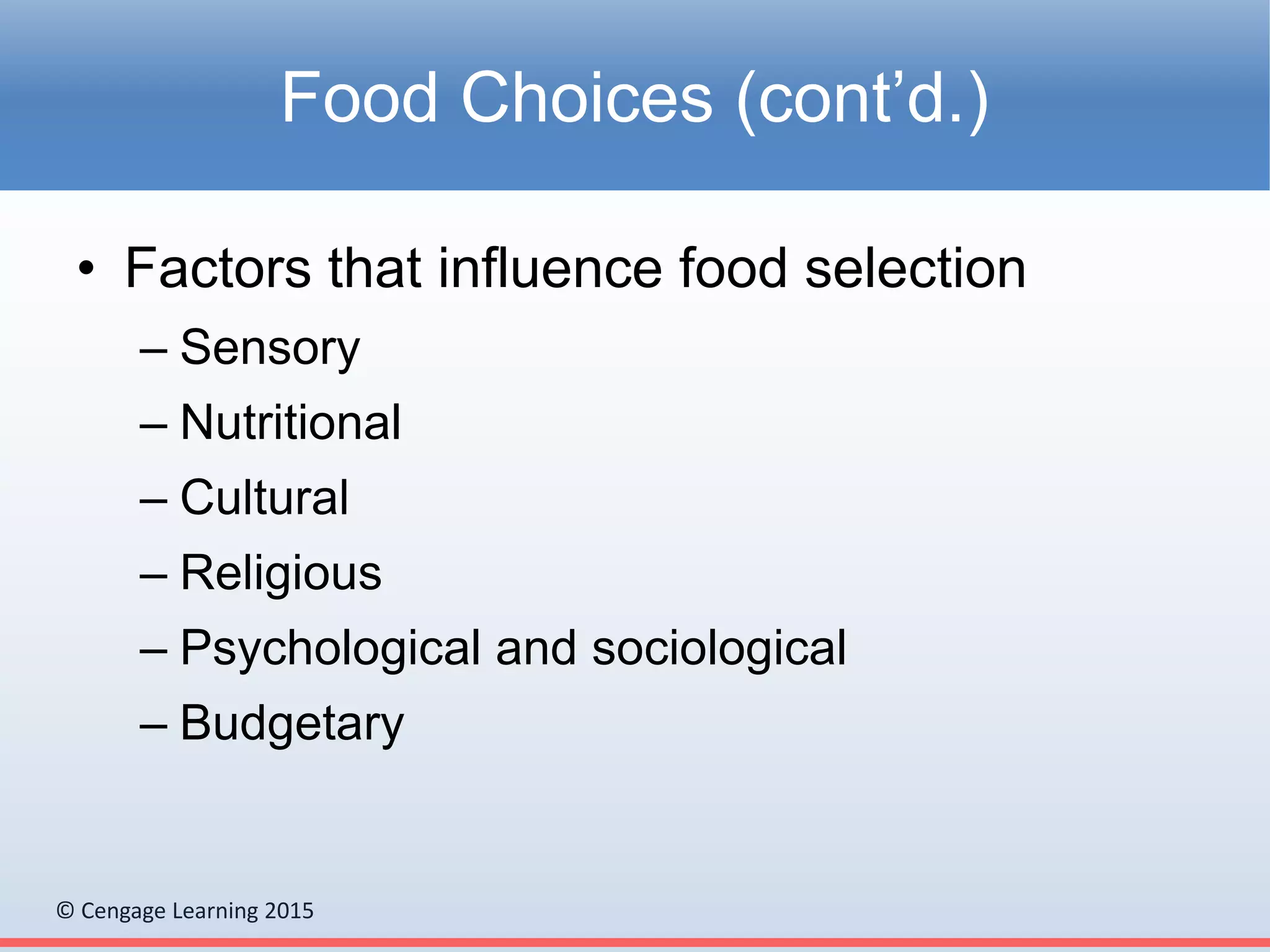 Chapter 1 - Food Selection | PPTX