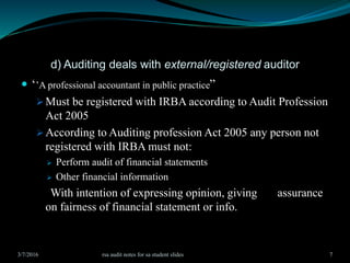 Chapter 1.auditing notes for an auditing students rsa | PPTX