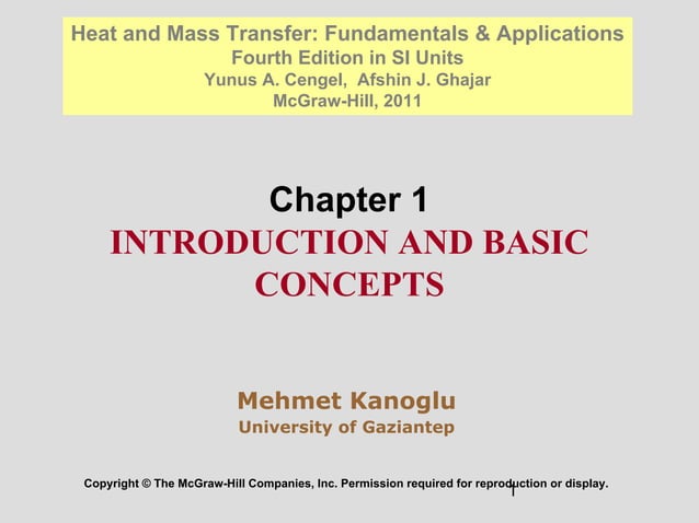 Chapter 1 introduction of heat transfer | PDF | Chemistry | Science
