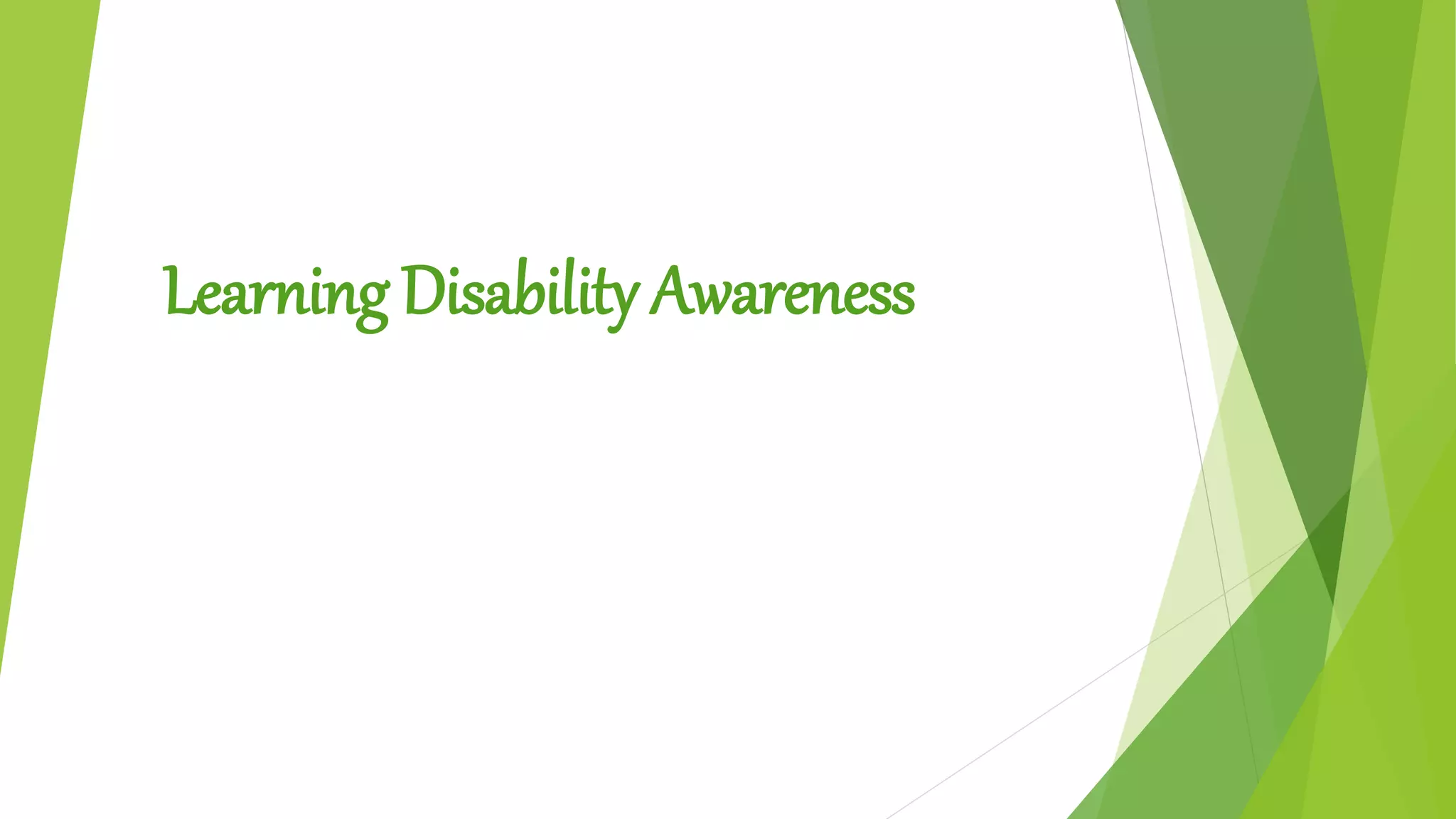 Learning Disability | PPT
