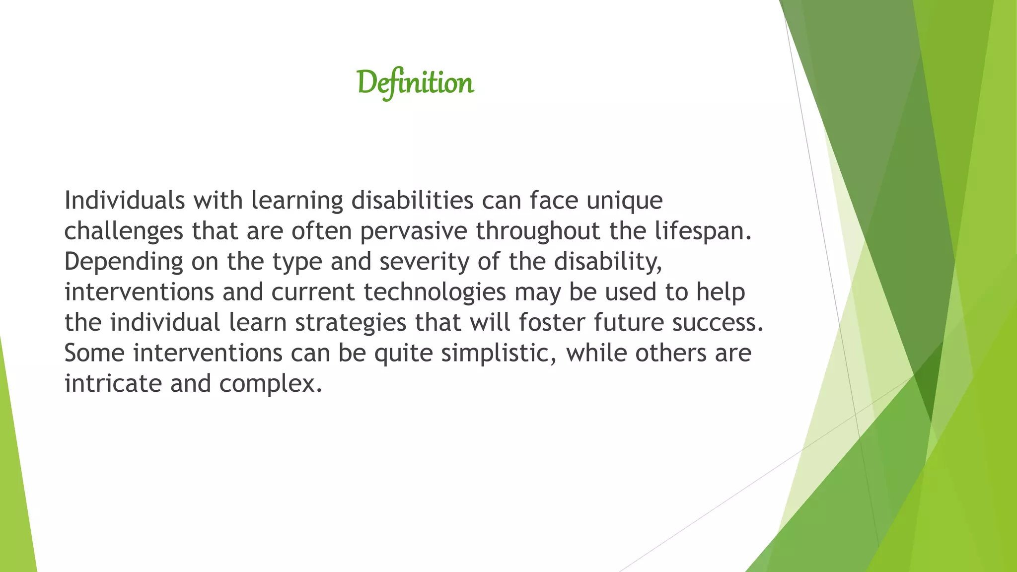 Learning Disability | PPT