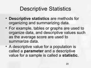 Statistics - Chapter1 | PPT