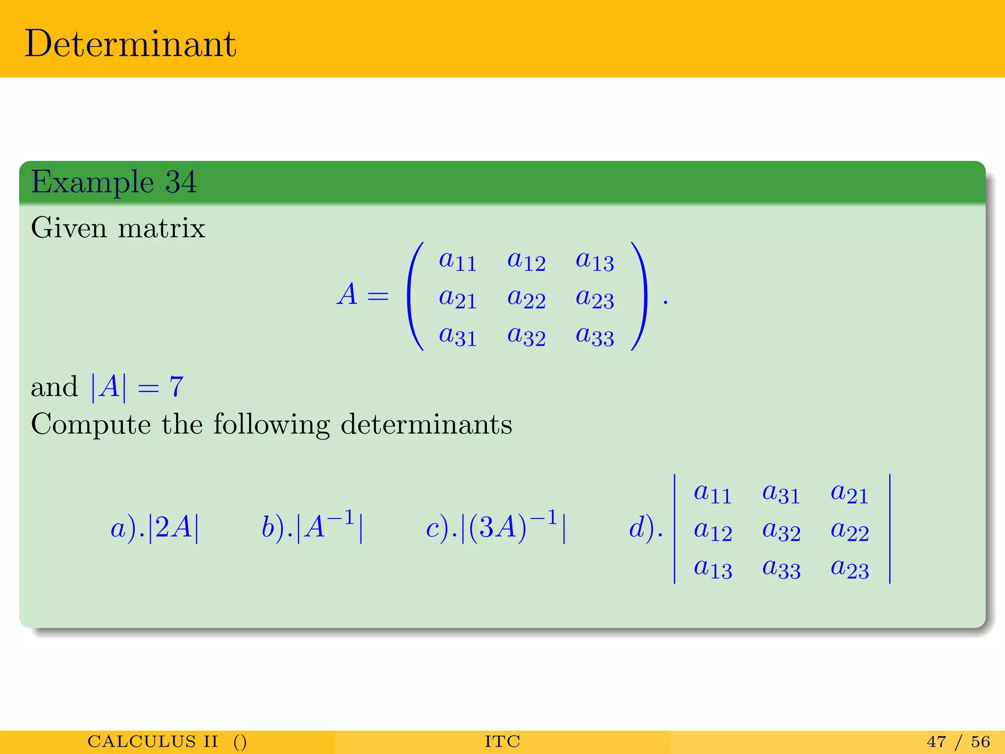 Matrices and determinants | PDF