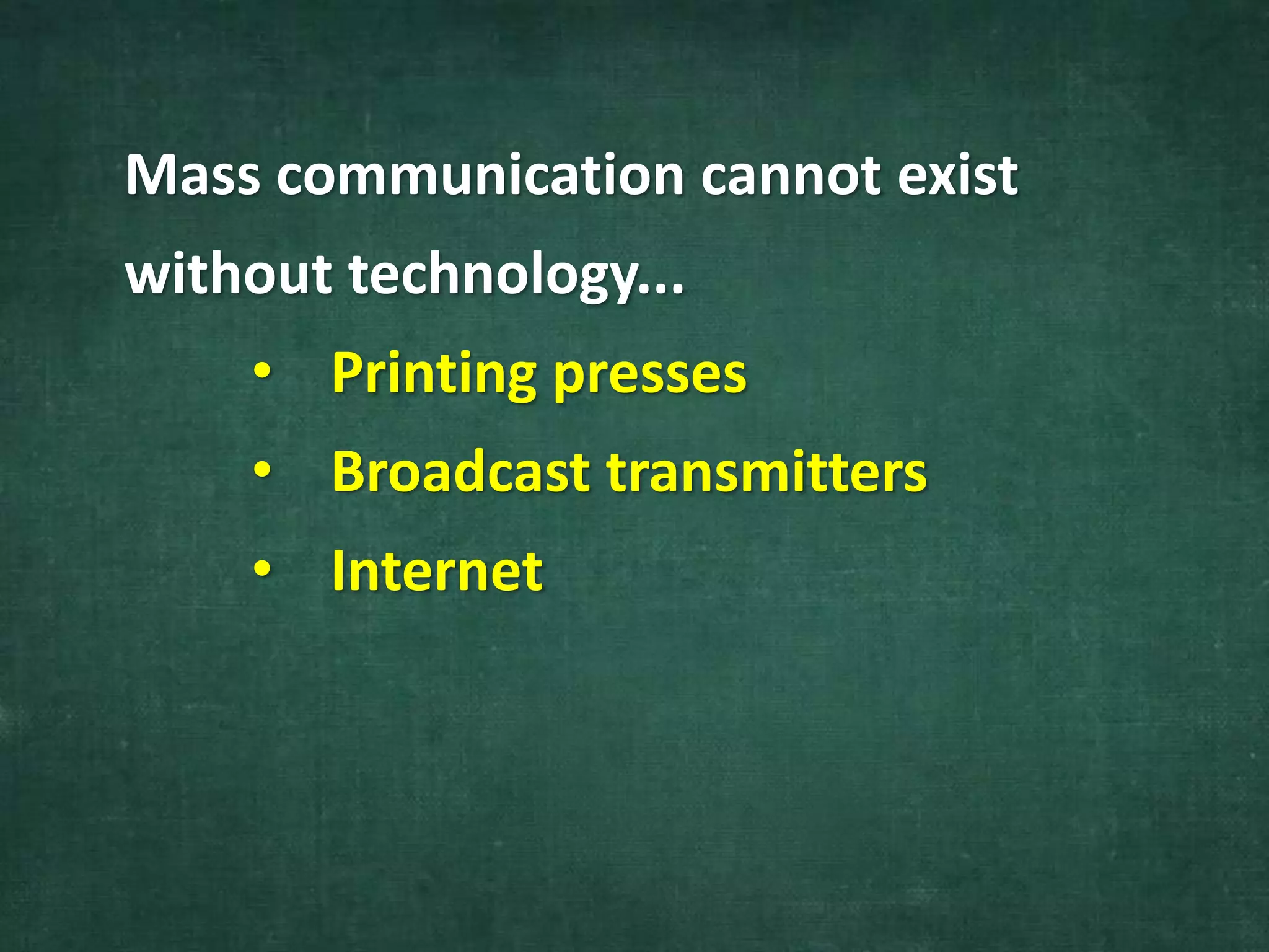 Intro to Mass Communication: CH 1 | PPTX